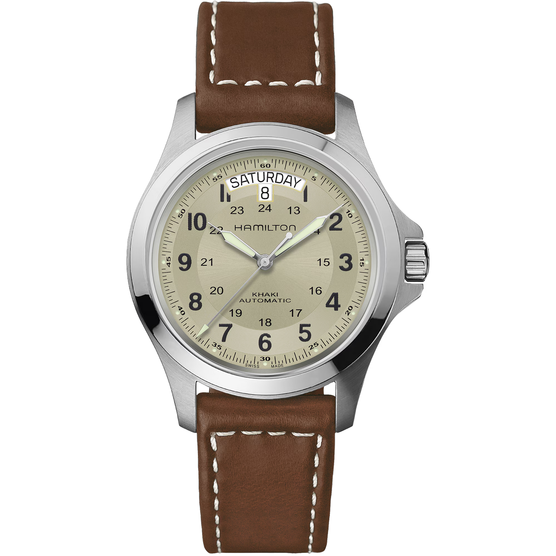 Hamilton Khaki Field King Automatic 40 MM Beige Dial Watch H64455523 ...